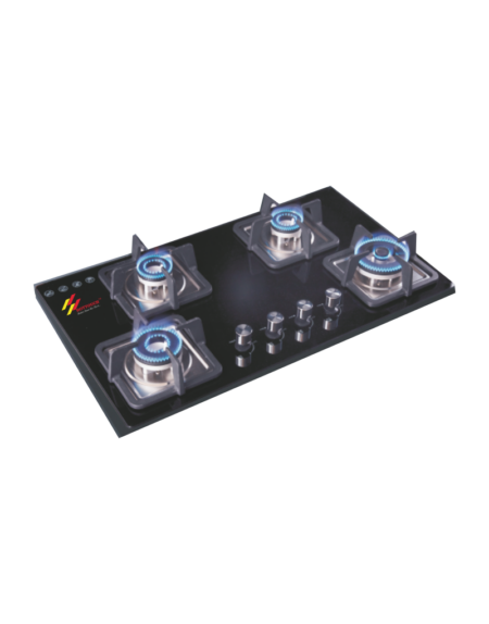 Gas Hob, HT Super Slim Built in Hob | Temper Glass | Aluminum Alloy | 4 ...
